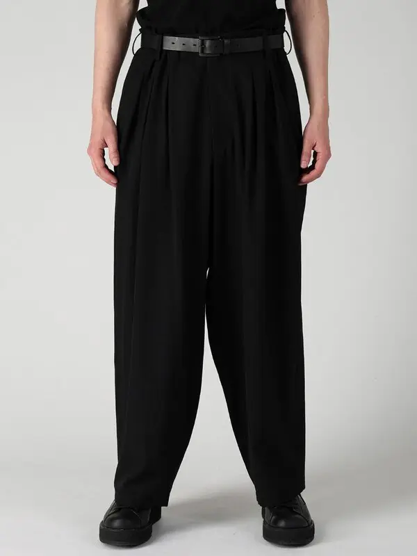 Yohji Yamamoto Wool Gabardine 12-tuck Trousers
