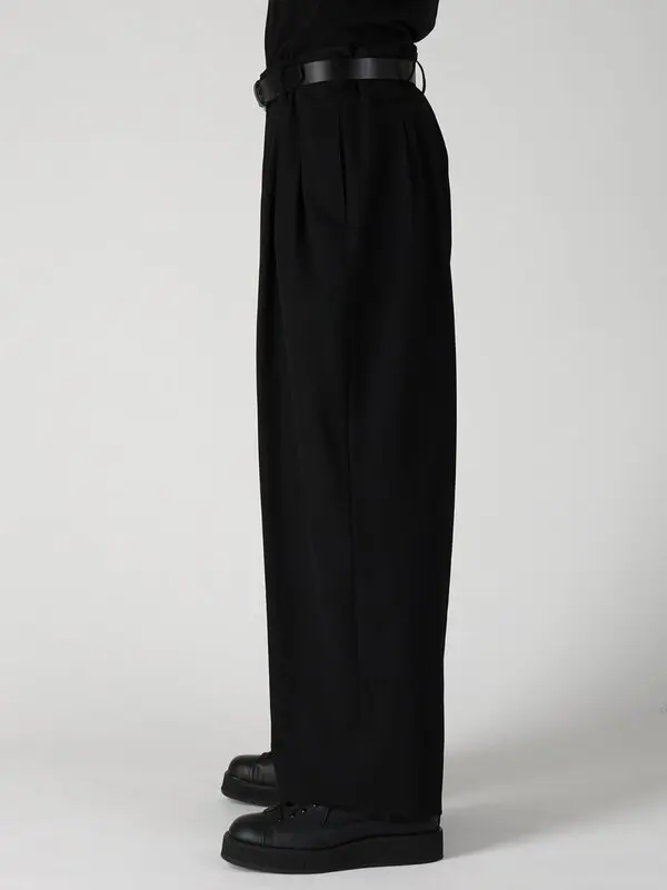 Yohji Yamamoto Wool Gabardine 12-tuck Trousers