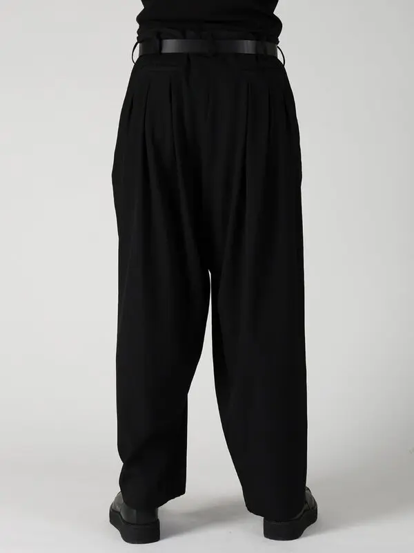 Yohji Yamamoto Wool Gabardine 12-tuck Trousers