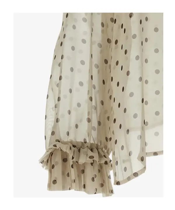 P.a.r.o.s.h Pallina Ruffled Polka-dot Blouse