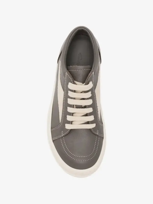 Rick Owens Leather Contrast-panel Sneakers - White