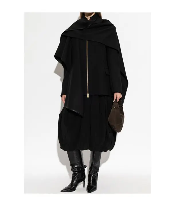 DARKPARK Robin Zip-up Layered Cape Jacket