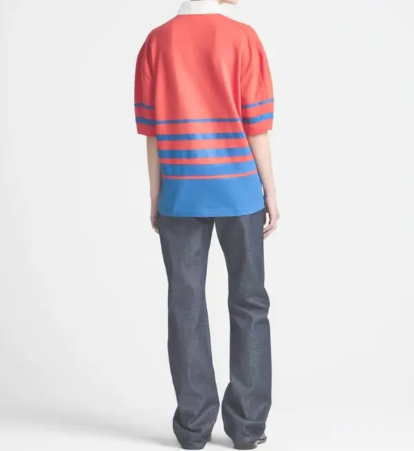 J.W.ANDERSON Red And Blue Striped Rugby Polo Shirt