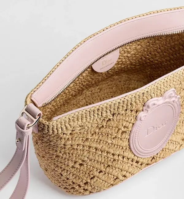 Dior Woven Raffia Blooming Pouch