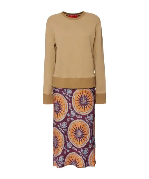 La DoubleJ Jazzy Midi Dress - Nude