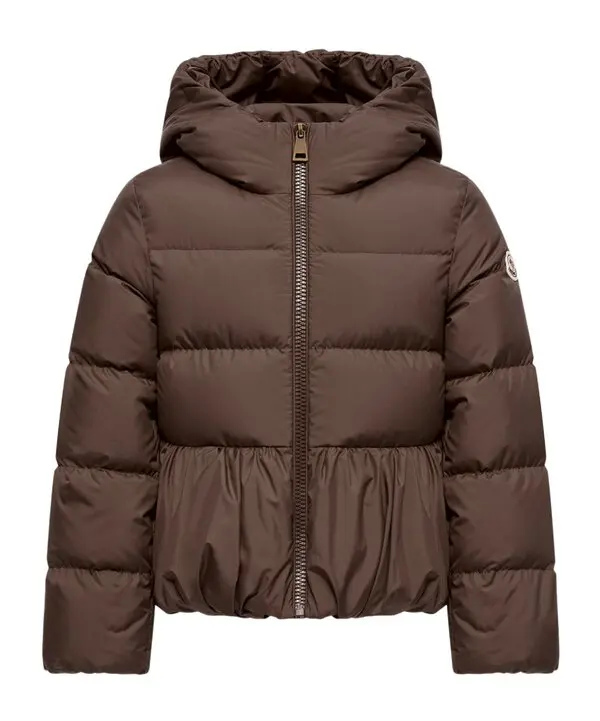 Moncler Elizaveta Hooded Down Jacket - Brown