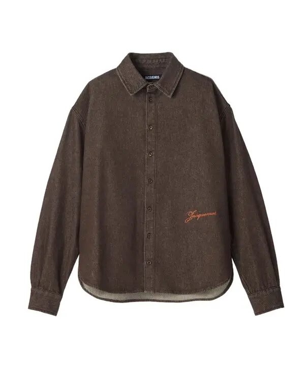 Jacquemus Straight-cut Denim Shirt - Brown