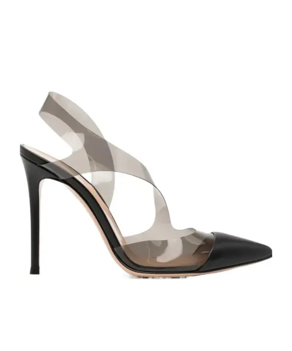 GIANVITO ROSSI Transparent Strap Pointed Toe Pumps