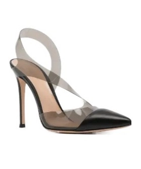 GIANVITO ROSSI Transparent Strap Pointed Toe Pumps
