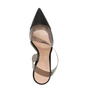 GIANVITO ROSSI Transparent Strap Pointed Toe Pumps