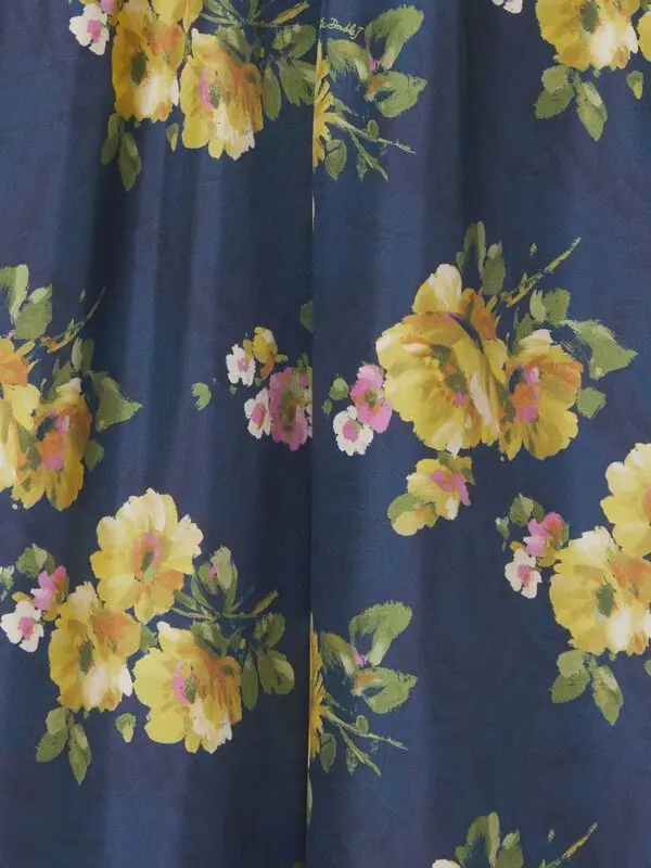 La DoubleJ Printed Silk Palazzo Pants