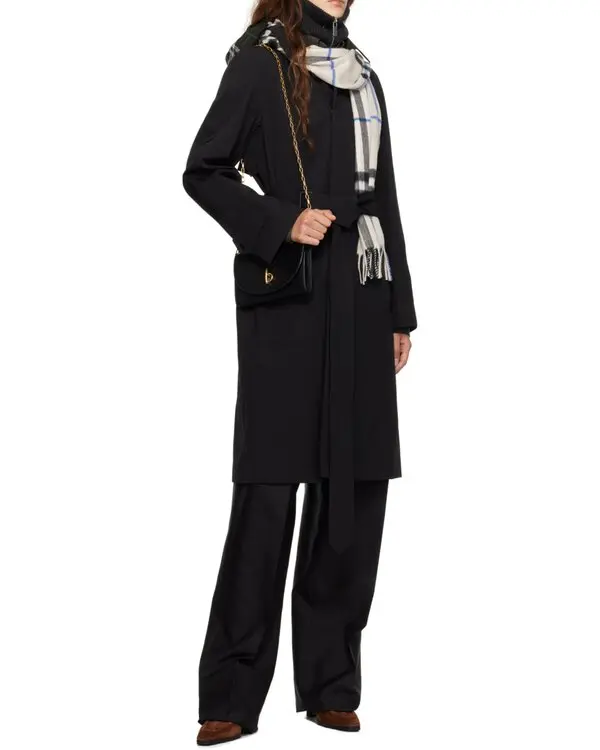 Burberry Check Printed Fringed Scarf