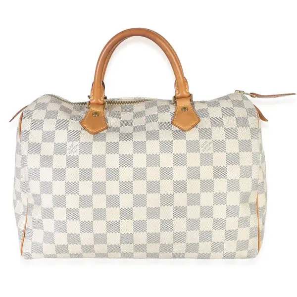 LOUIS VUITTON Damier Azur Canvas Speedy 30 - Beige