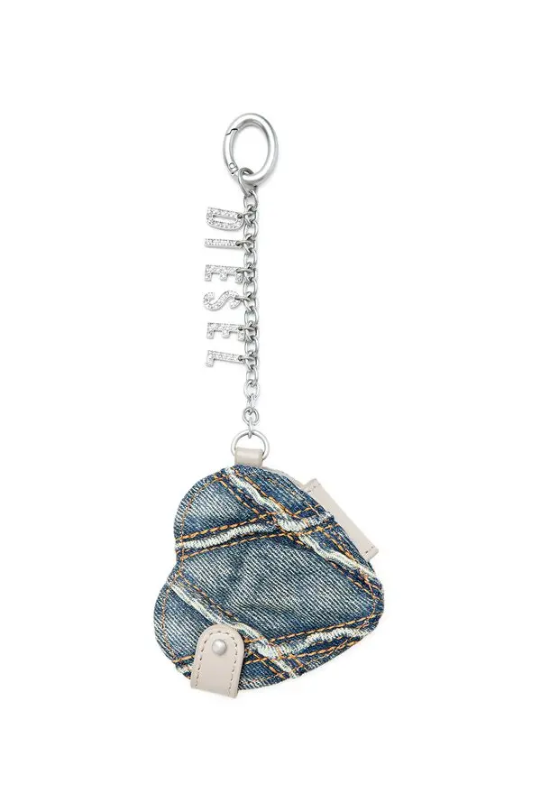 DIESEL® Heart Charm With Crystal Embellished Logo
