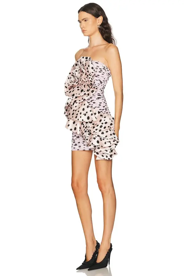 PatBO Peony Dots Mini Dress - White