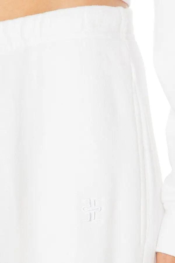 Eterne Boyfriend Pocket French Terry Sweatpant - White