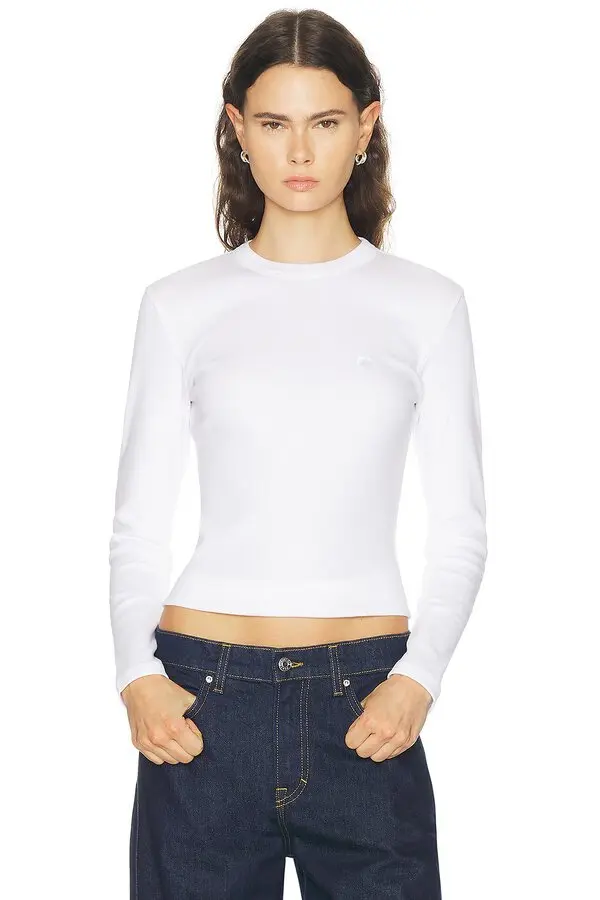 Carhartt Work In Progress Long Sleeve Ribbed T-shirt - White