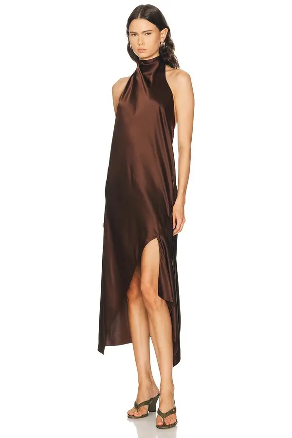 Helmut Lang Silk Tie Neck Dress - Serra