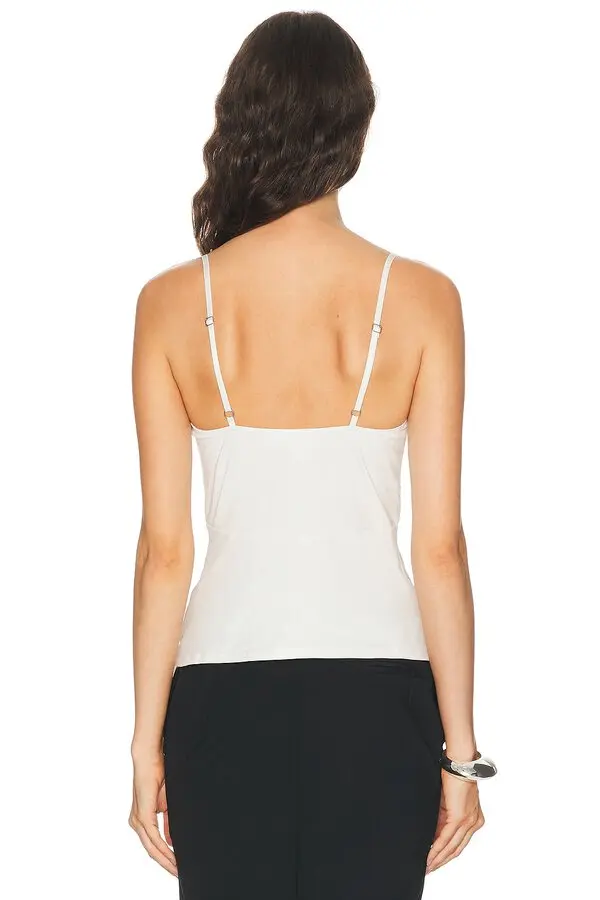 Beaufille Papillon Cami Top With Lace Paneling - White