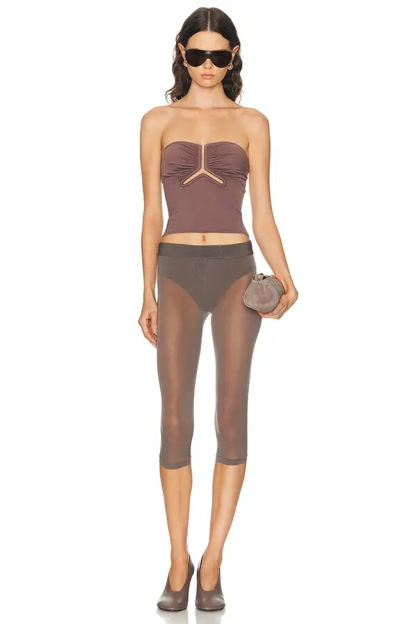 Rick Owens Alannah Bustier Top In Grey - Grape