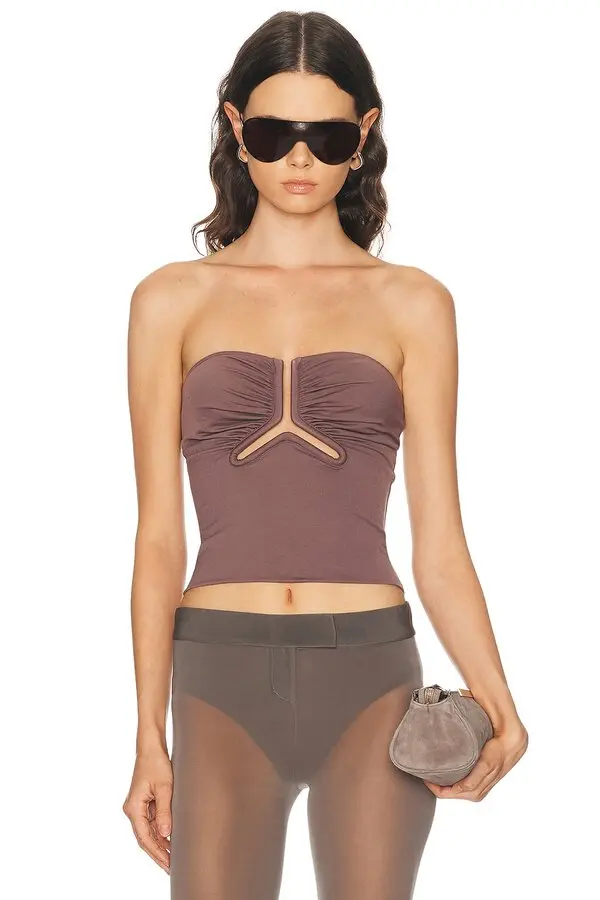 Rick Owens Alannah Bustier Top - Grape