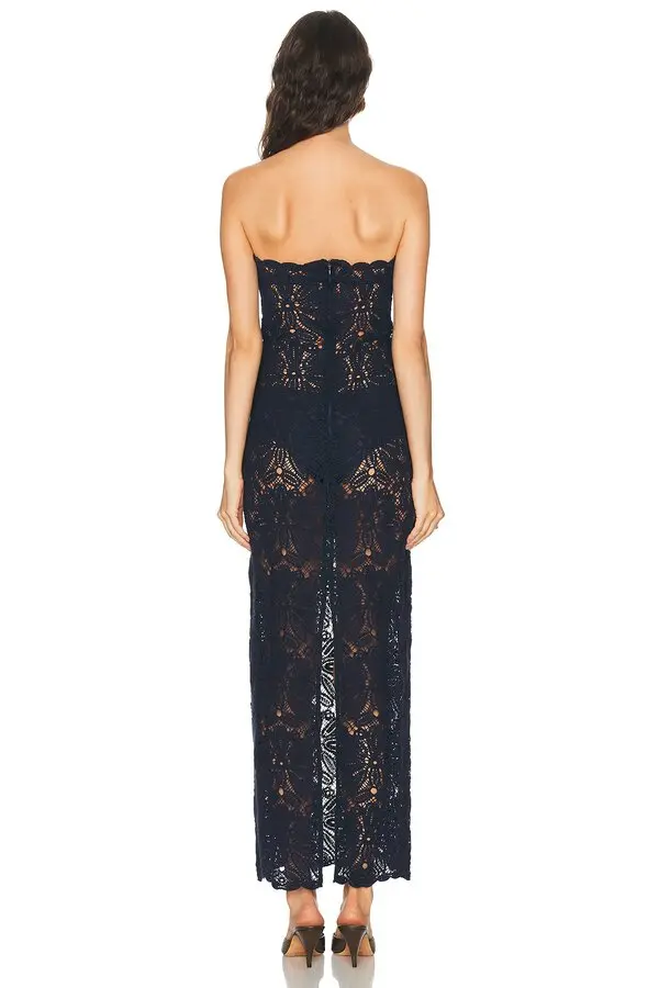 Beaufille Sandro Crochet Lace Maxi Dress