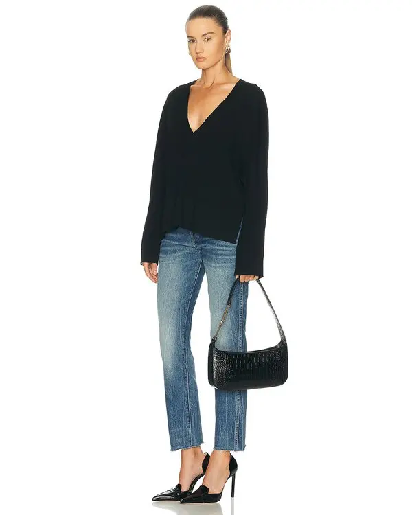 TOM FORD Tumbled Soft Printed Croc Small Shoulder Bag