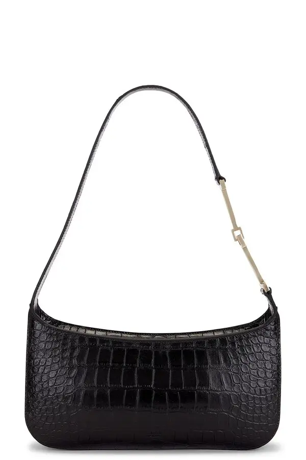 TOM FORD Small Croc-embossed Shoulder Bag - Black