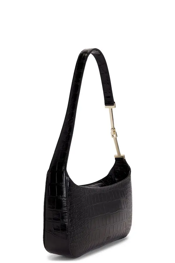 TOM FORD Small Croc-embossed Shoulder Bag - Black