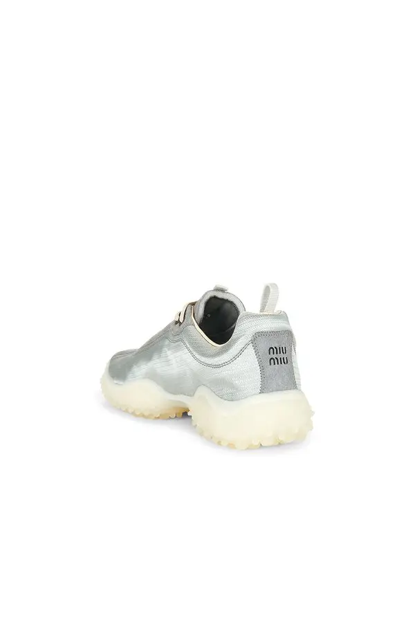 Miu Miu Nylon Tech Suede Bubble Sneaker - Nube