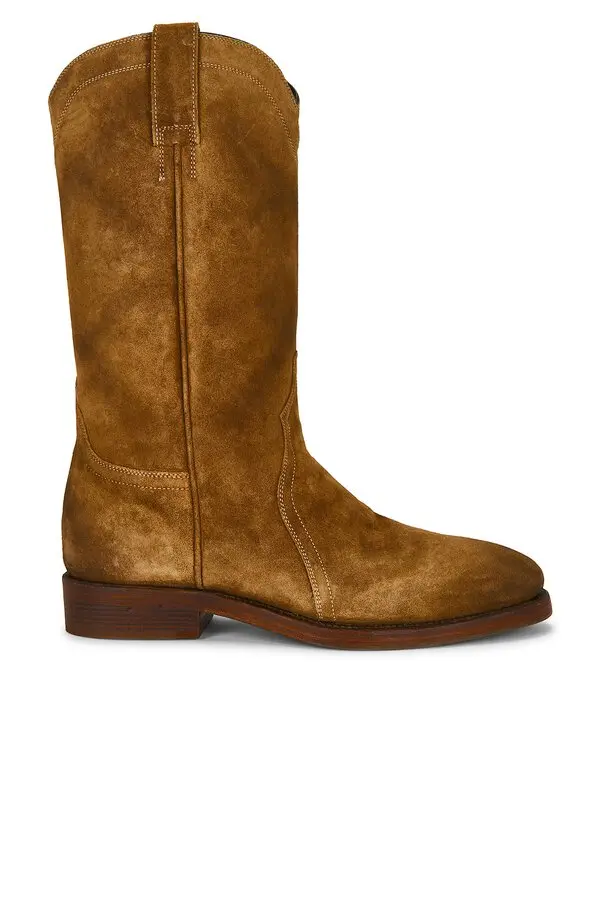 JIL SANDER Suede Pull-on Boots - Walnut