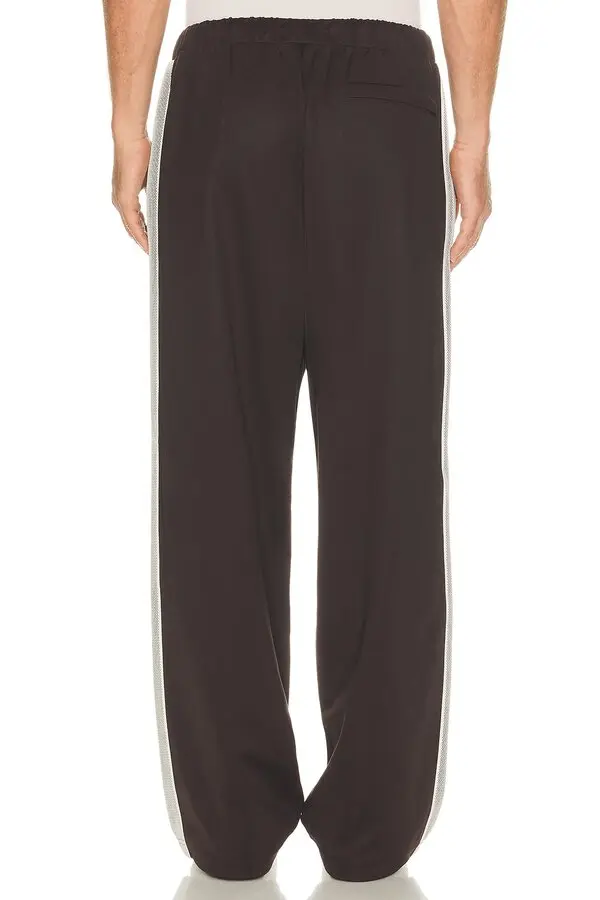 Fred Perry Tennis Net Tape Track Pant In Brown