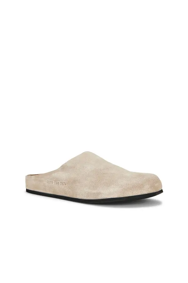 COMMON PROJECTS Suede Clogs - Warm Grey