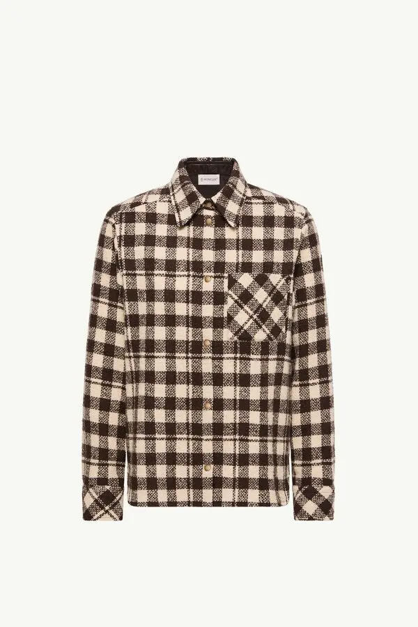 Moncler Wool Shirt - Brown