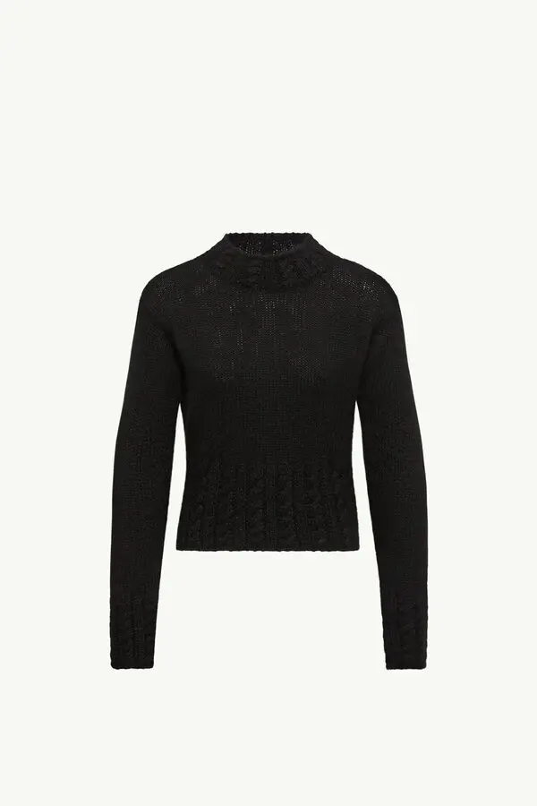 Moncler Alpaca Blend Turtleneck Sweater - Black