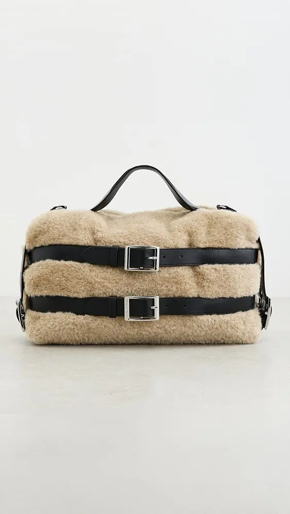 Simone Rocha Faux Fur Biker Belt Bag