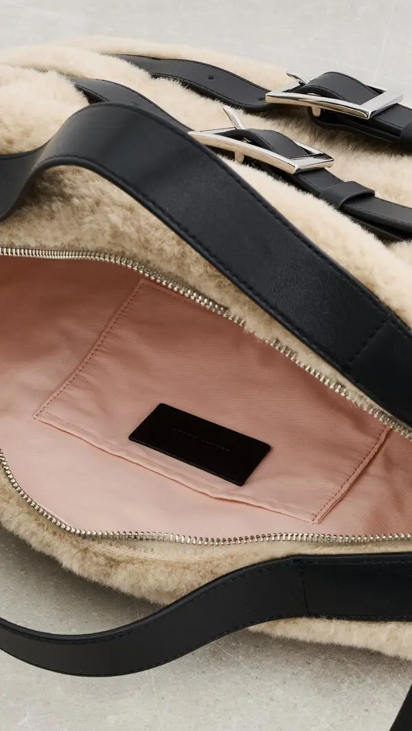 Simone Rocha Faux Fur Biker Belt Bag