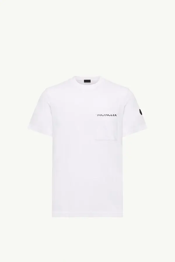 Moncler Logo Cotton Jersey T-shirt - White