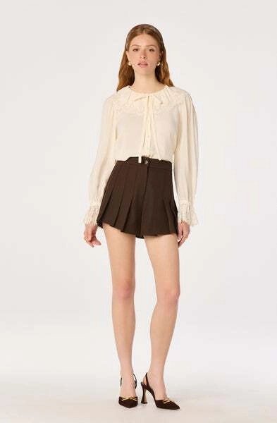 Astr The Label Emberly Lace Trim Blouse