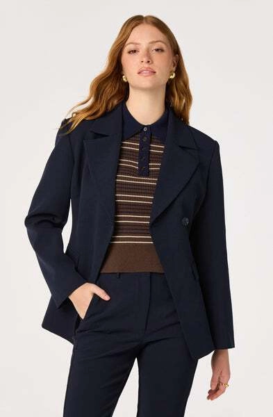 Astr The Label Linda Cutaway Hem Blazer