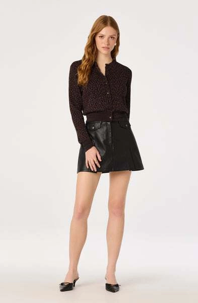 Astr The Label Nikki Leopard Print Cardigan