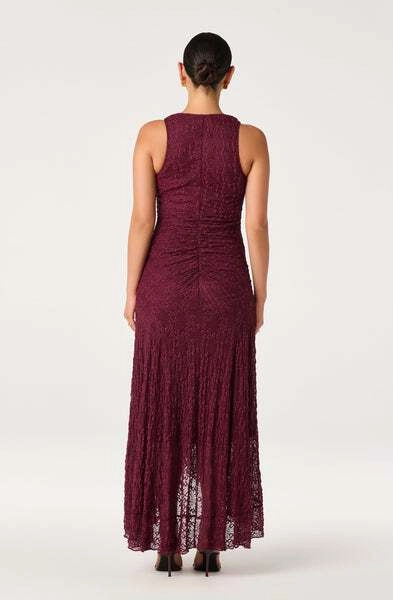 Astr The Label Casia Lace Ruffle Maxi Dress