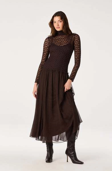 Astr The Label Camila Lace Bodice Maxi Dress