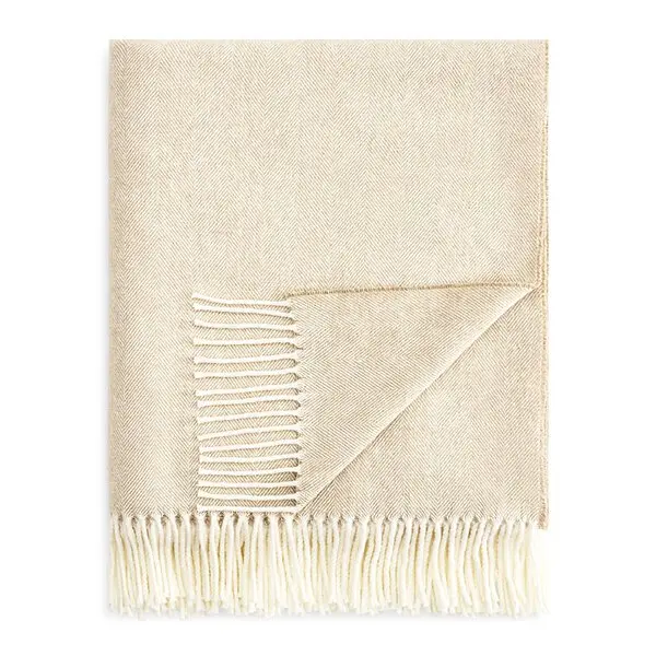 LANDS DOWNUNDER Landsdown Under Herringbone Cotton Blend Throw