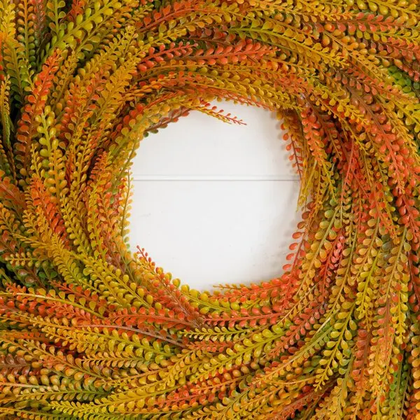 NEARLY NATURAL 28 Uv Artificial Fall Wheat Grass Wreath