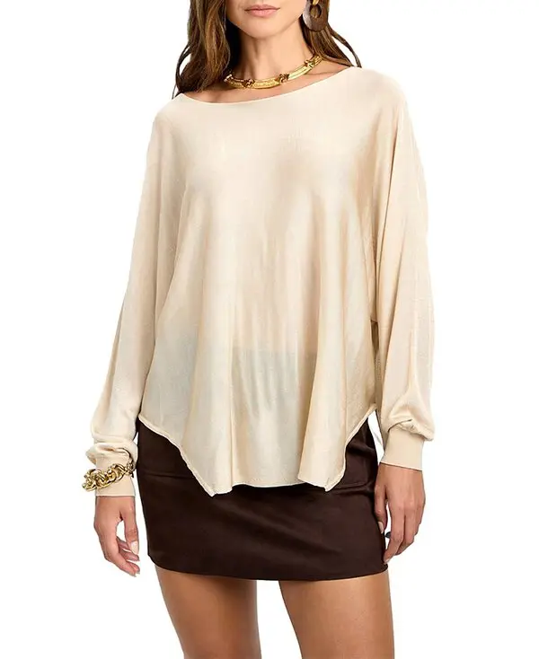 Trina Turk Long Sleeve Vino Pullover - Almond