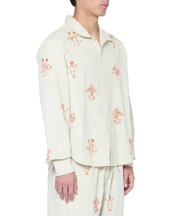 BAZISZT Riot Mini Cord Woven Graphic Shirt