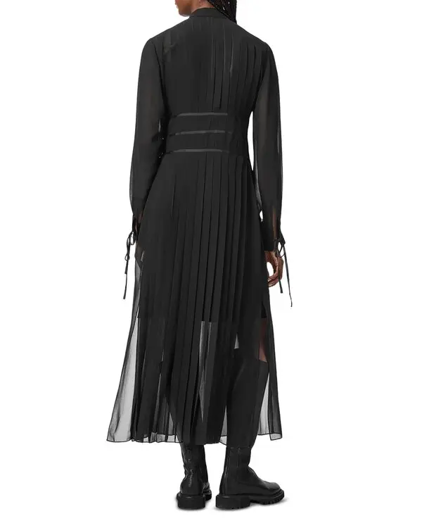 ALLSAINTS Kass Pleated Shirt Dress