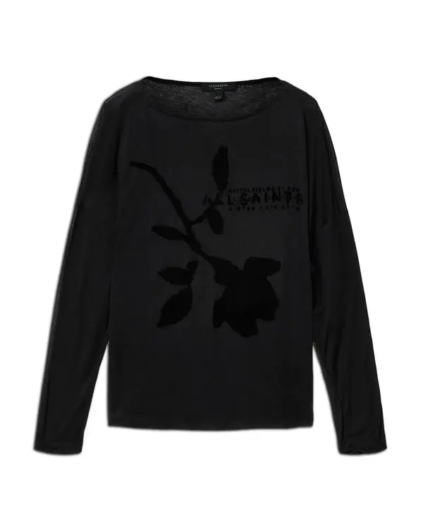ALLSAINTS Athea Rita Flocked Top