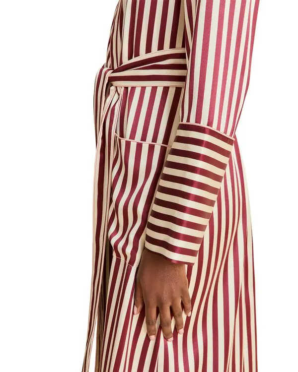 Olivia Von Halle Woven Silk Waist Tie Robe - Soren